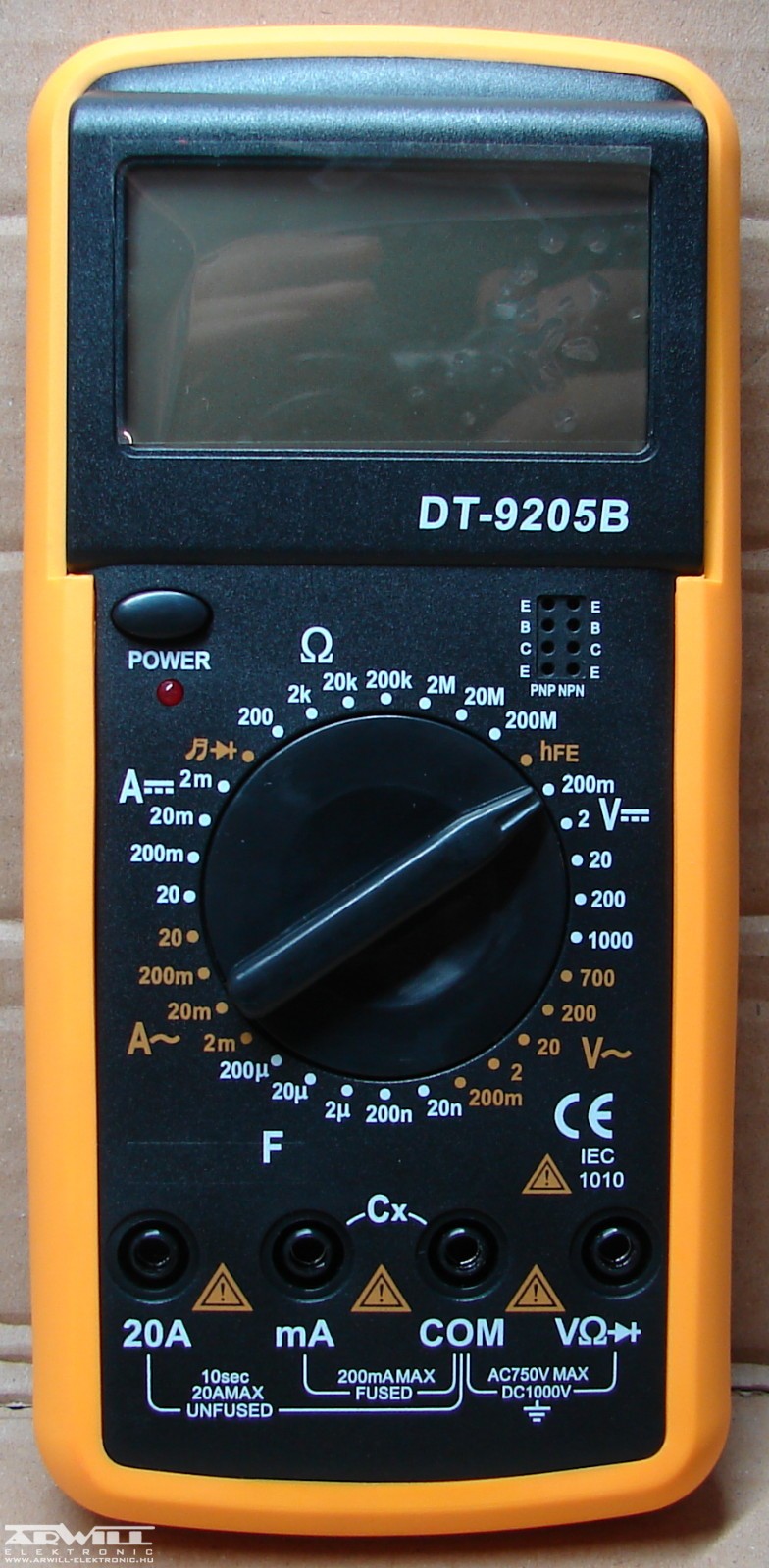DT-9205B, multiméter - Árwill Elektronic