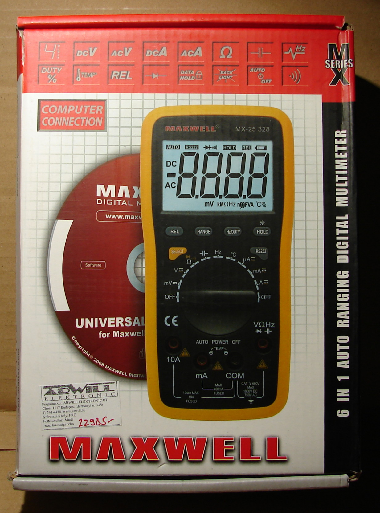 MX-25328, multiméter - Árwill Elektronic