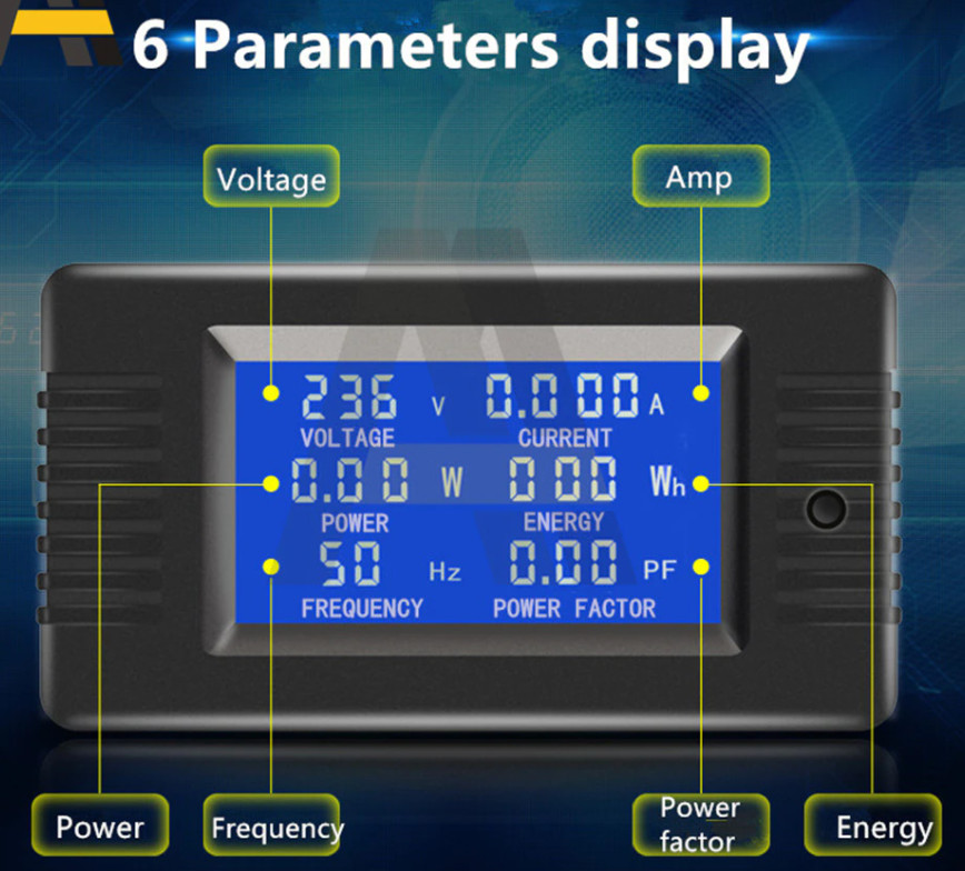80-260V, 0-10A AC, LCD alapműszer - Árwill Elektronic
